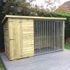 Alton Single Dog Kennel and Run - Garden & Animal Structures